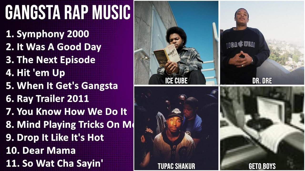 GANGSTA RAP Music Mix - EPMD, Ice Cube, Dr. Dre, Tupac Shakur - Symphony 2000, It Was A Good Day ...
