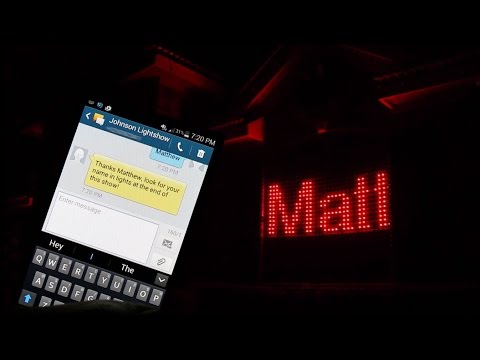 Christmas Light Show Matrix with Text Messaging - YouTube