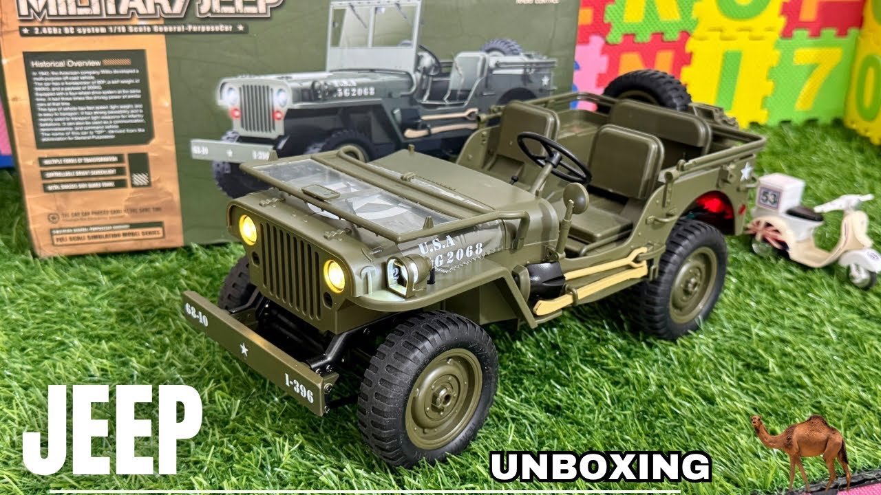 JJRC 1/12 Military jeep Unboxing & testing ! Remote controls cars ...