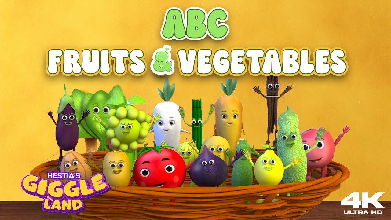 ABC Fruit and Vegetable Song for Kids | Learn ABC with Healthy Fruits ...