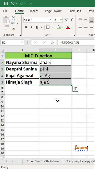 Mid Function MS Excel In Telugu | MS Excel In Telugu | #msexcelshorts - YouTube