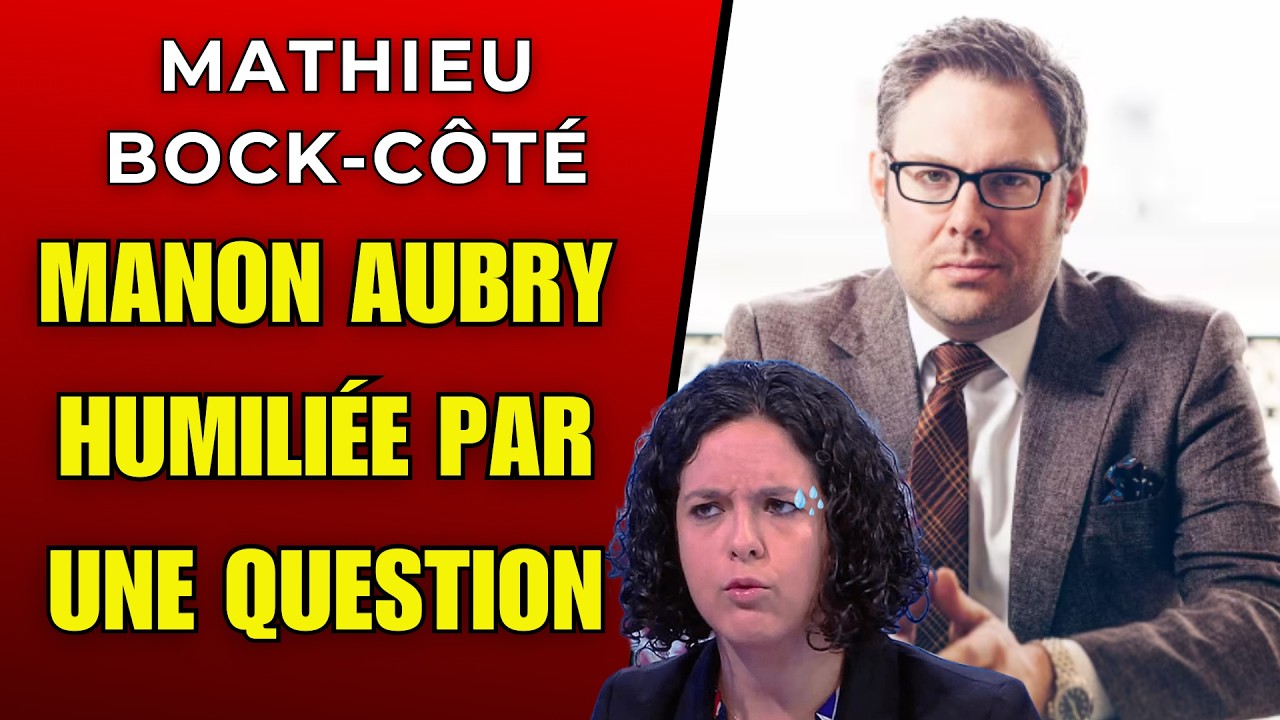 Mathieu Bock-Côté ridiculise Manon Aubry avec une simple question - YouTube