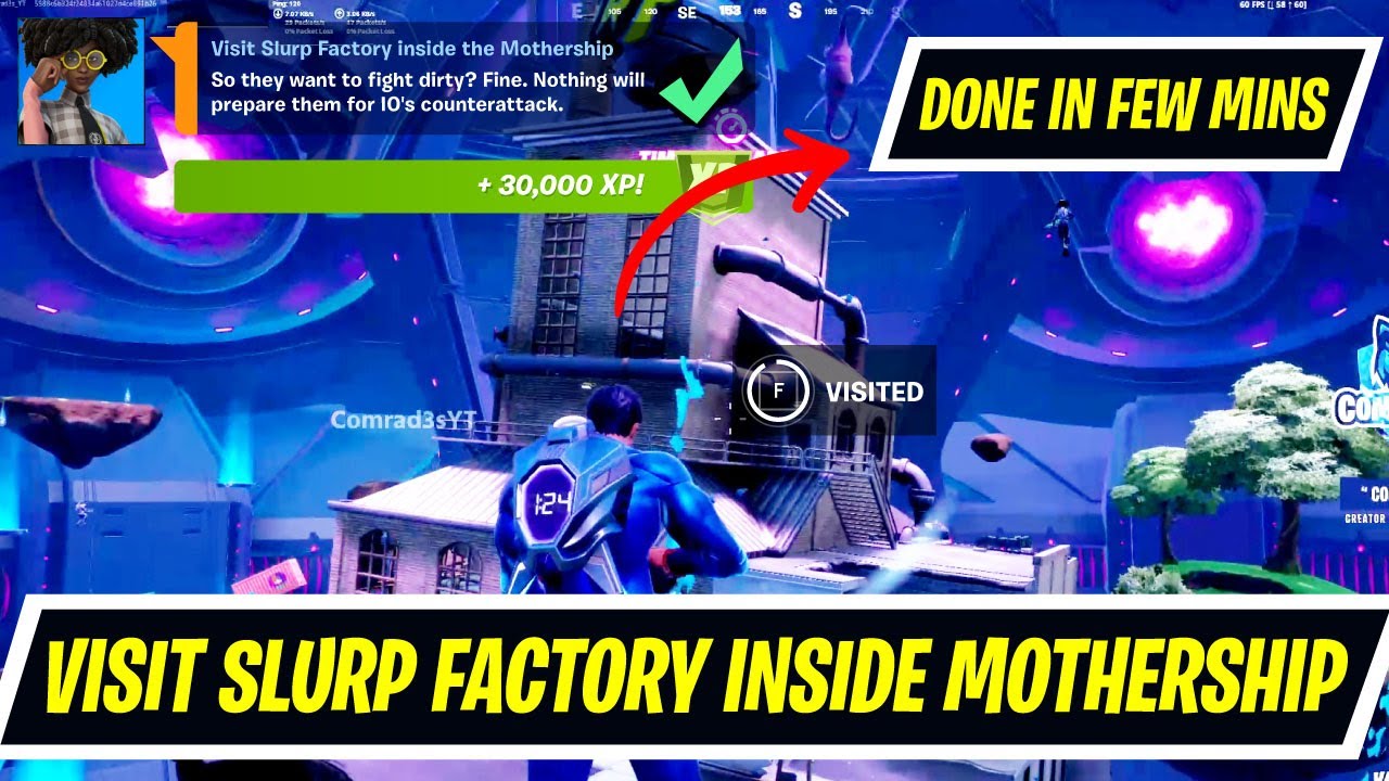 Visit Slurp Factory inside the Mothership Fortnite locations - YouTube