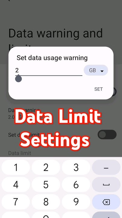 Data Warning ⚠️ Limit Settings how to set data limit settings for all mobiles #shortvideo - YouTube