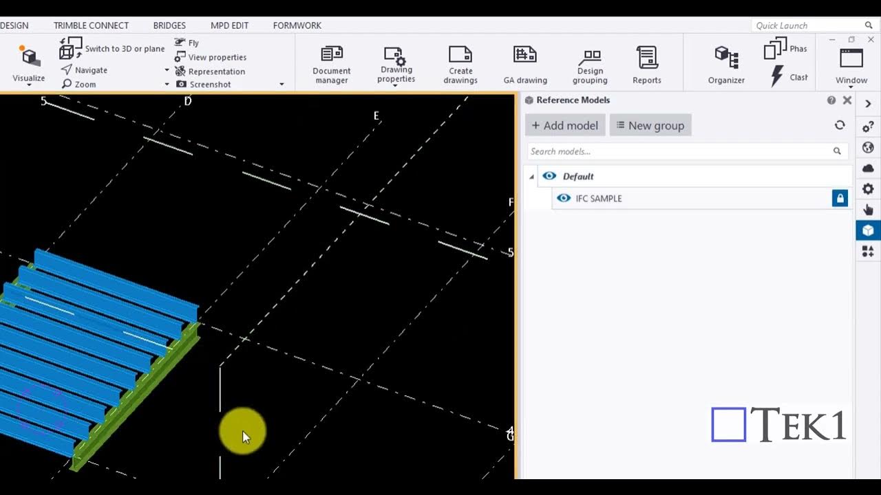 Tekla Basic - Learning how to insert a Reference model in Tekla - YouTube