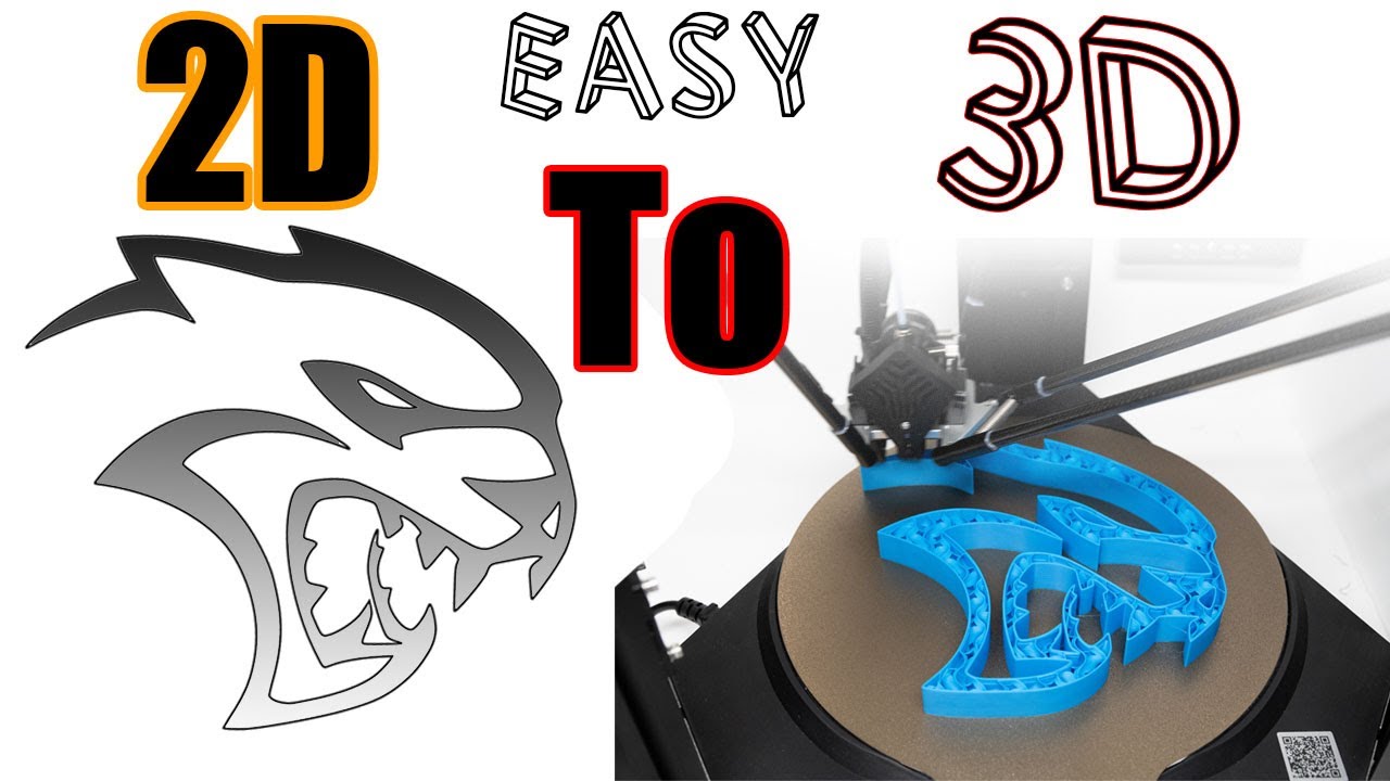 Convert 2D to 3D For 3D Printing Easy under 3 mins - YouTube