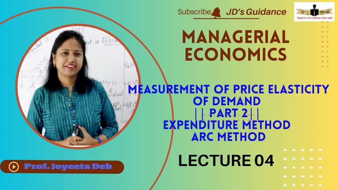 Measurement of Price Elasticity of Demand || Part 2 || Expenditure ...