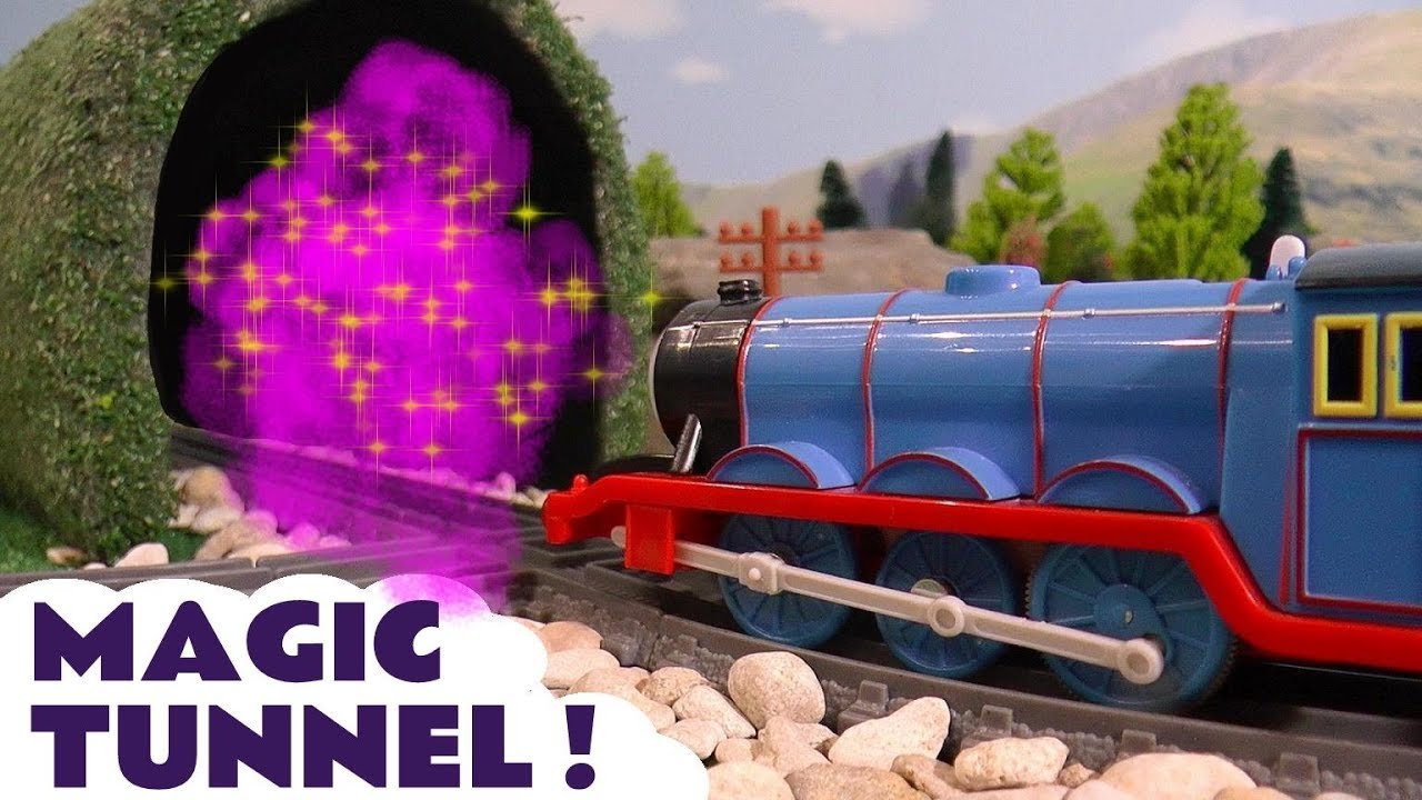 Thomas The Tank Engine Toy Train Magic Tunnel Story - YouTube