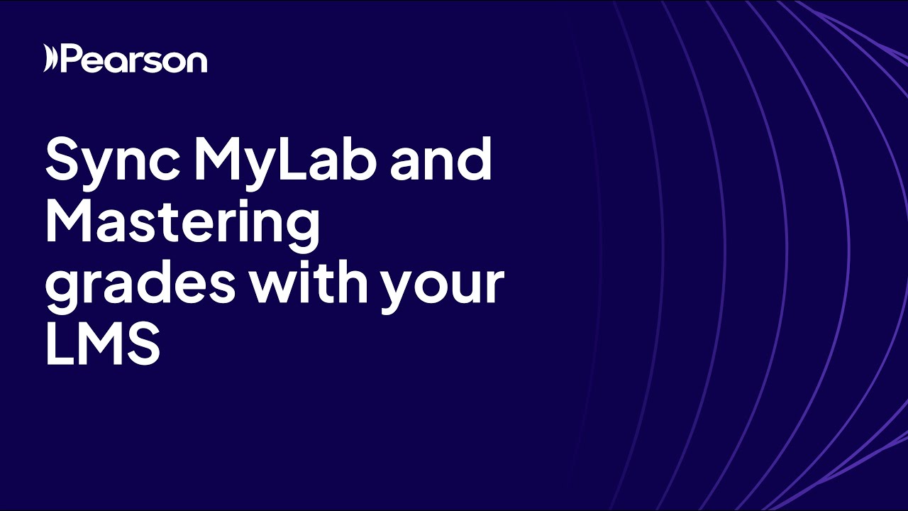 How to sync MyLab and Mastering grades with your LMS - YouTube