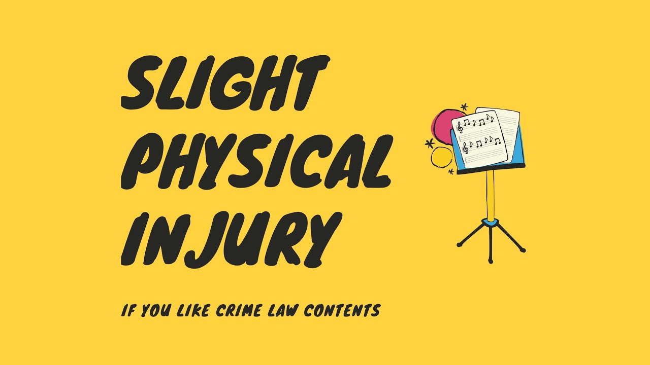 SLIGHT PHYSICAL INJURY/PAANO MALALAMAN ANG INJURY - YouTube