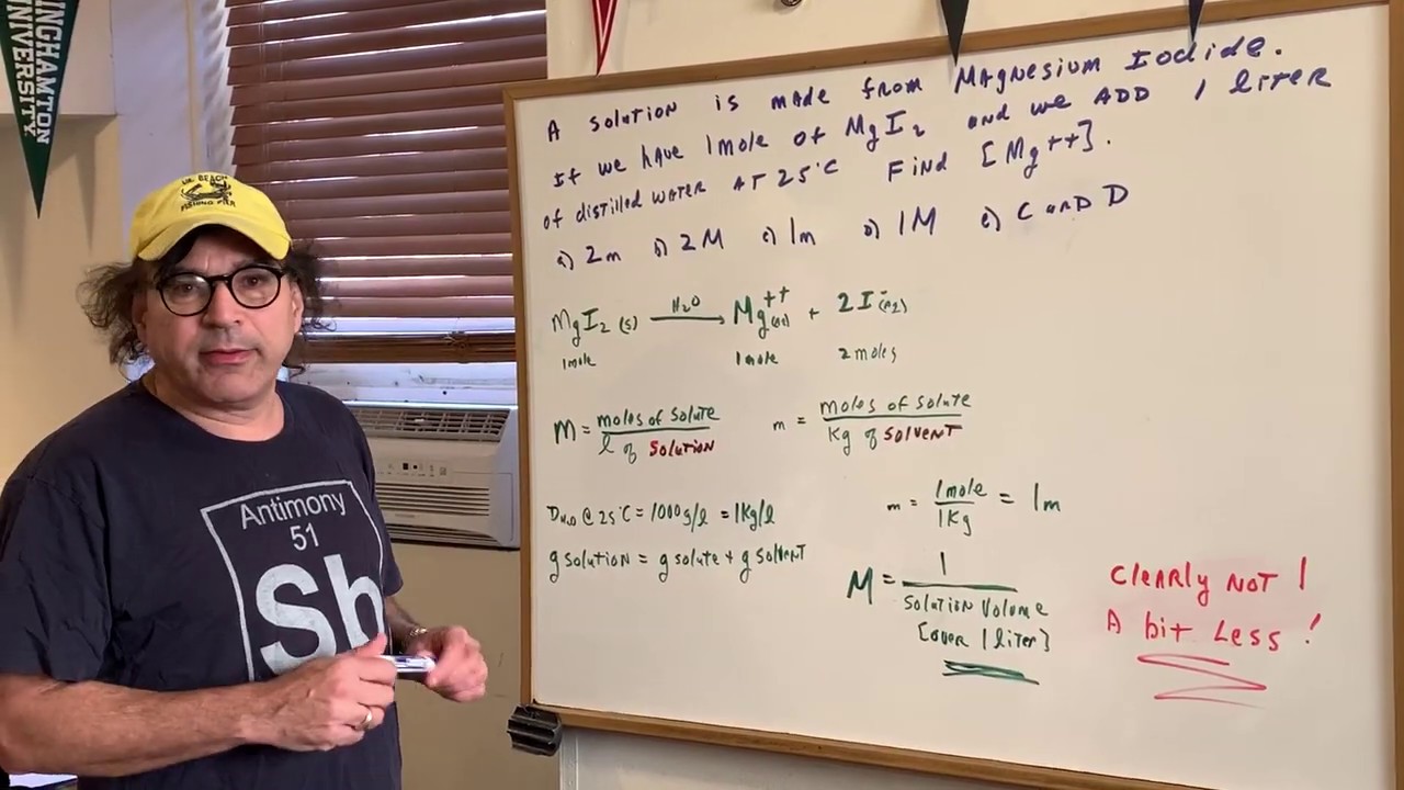 General Chemistry | Solution Chemistry | Molarity vs Molality| DAT Exam ...