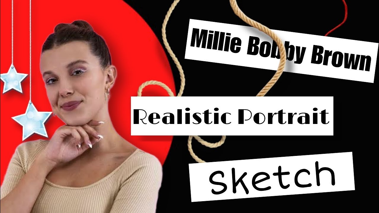 Millie Bobby Brown realistic portrait sketch - YouTube