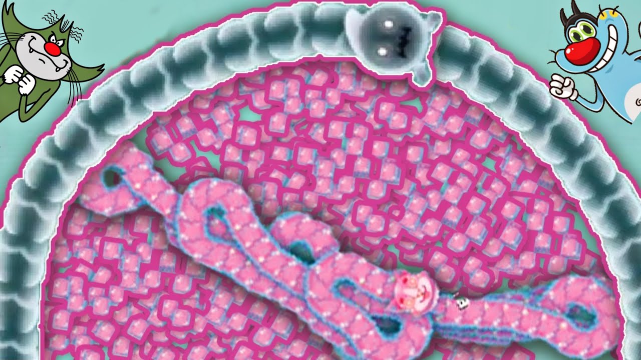 Shinchan and oggy voice funny game 🤣 Snake.io game Worm zone Slitherio ...