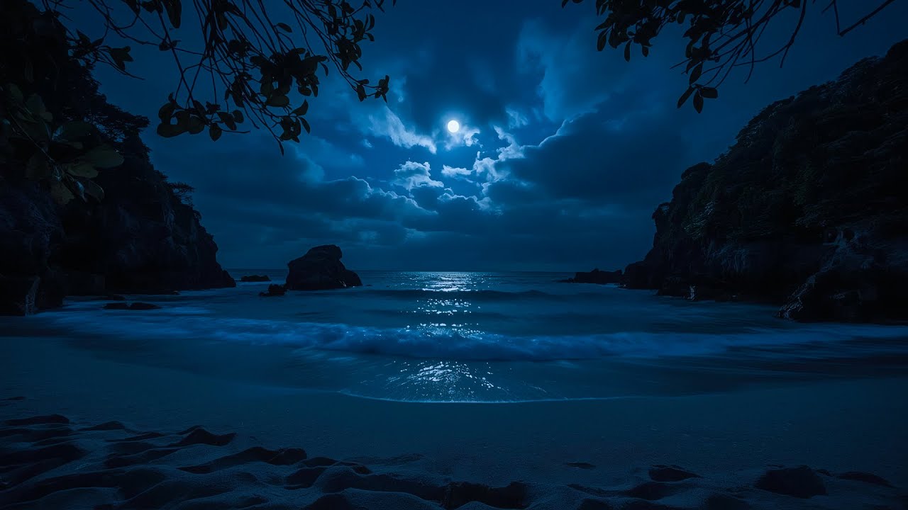 10-Hour Deep Ocean Ambience | Dark Screen Night Waves for Restful Sleep ...
