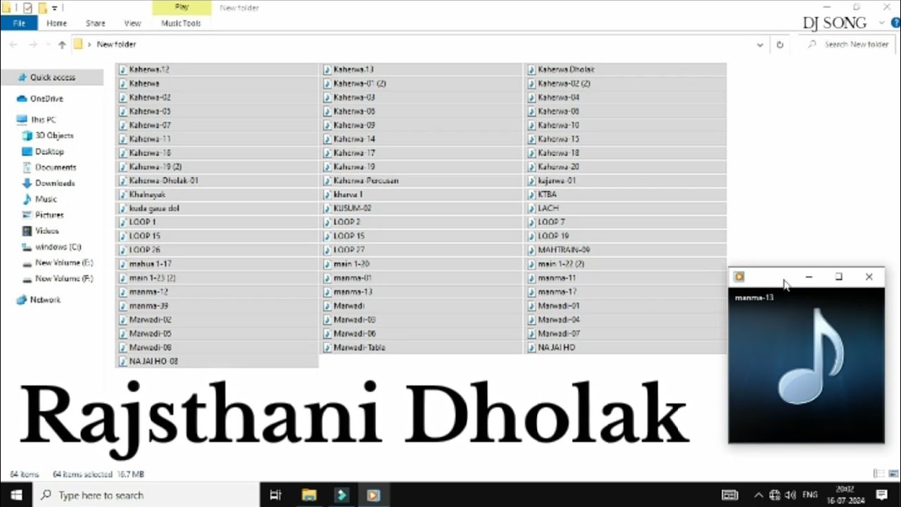 Rajsthani Dholak Pack 2024 !! Rajsthani dholak loops pack !! Technical KR - YouTube