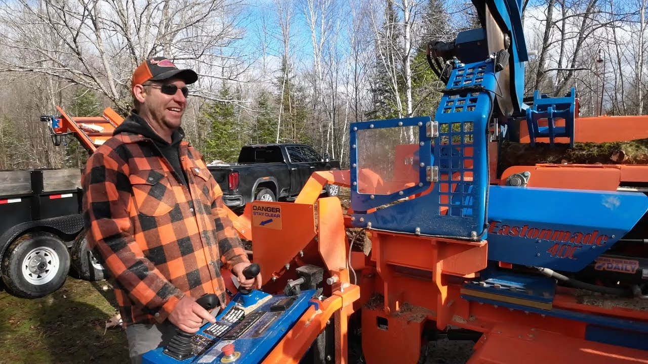 719 Four Cords. No Time. Eastonmade 40C Wood Processor. Fast Firewood ...