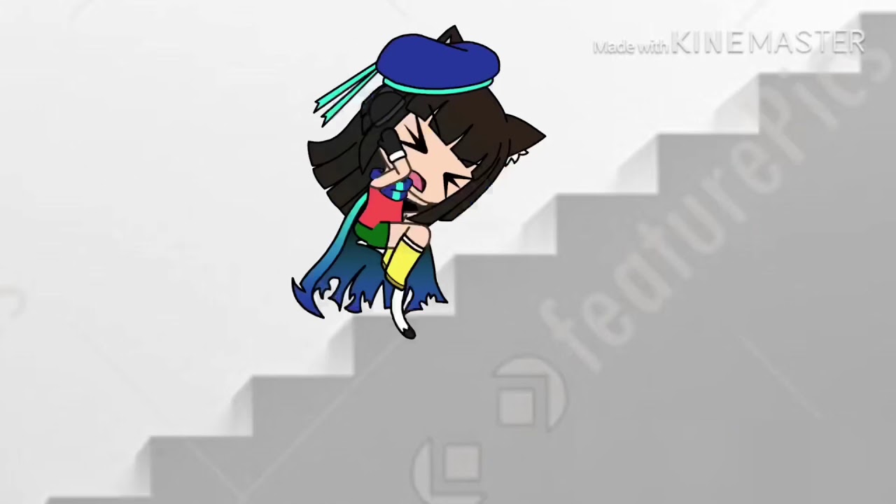 (Gacha life) Falling down the stairs - YouTube