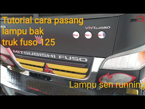 Tutorial cara pasang lampu modifikasi bak truk Mitsubishi fuso 125 canter lampu sen running