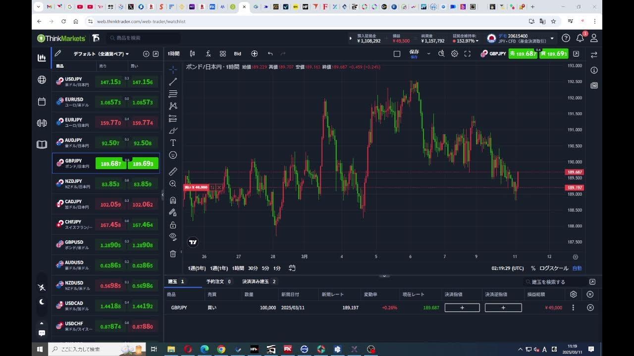 FX GBP/JPY 検証 250311 - YouTube