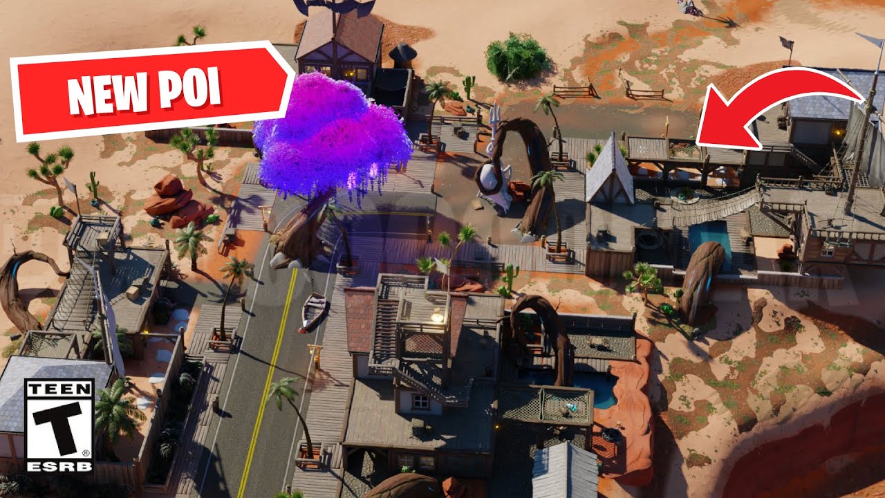 Fortnite NEW Bungalow Blooms Tree (Map Update) - YouTube