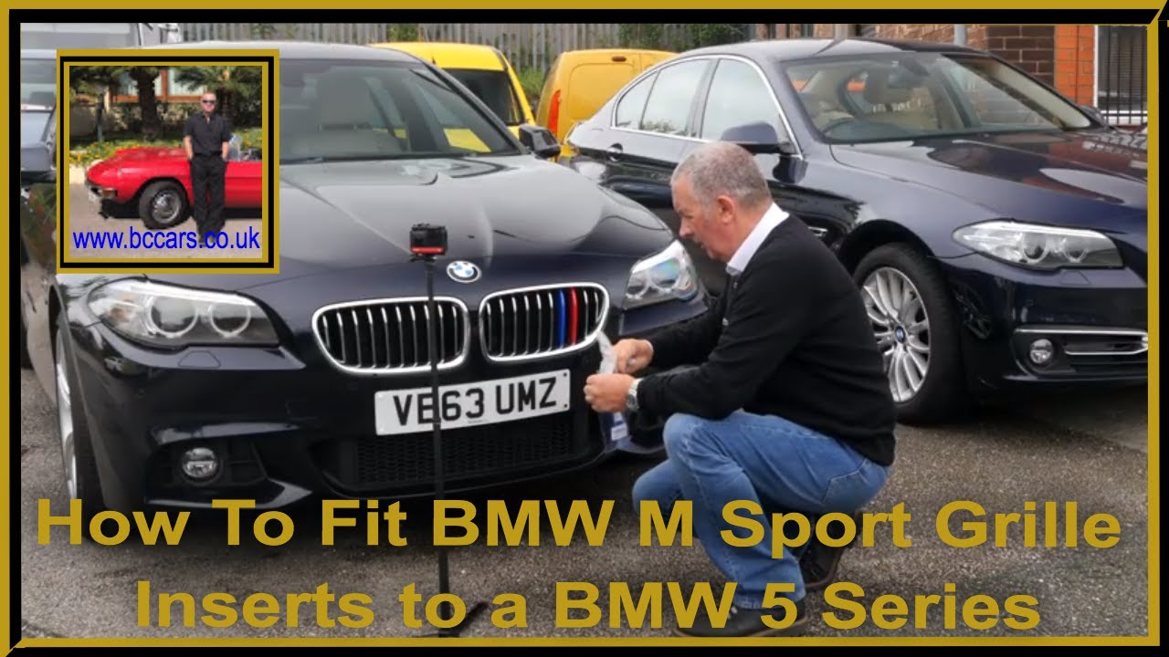 How to Fit the BMW M Sport Grille Inserts to a BMW 5 Series - YouTube