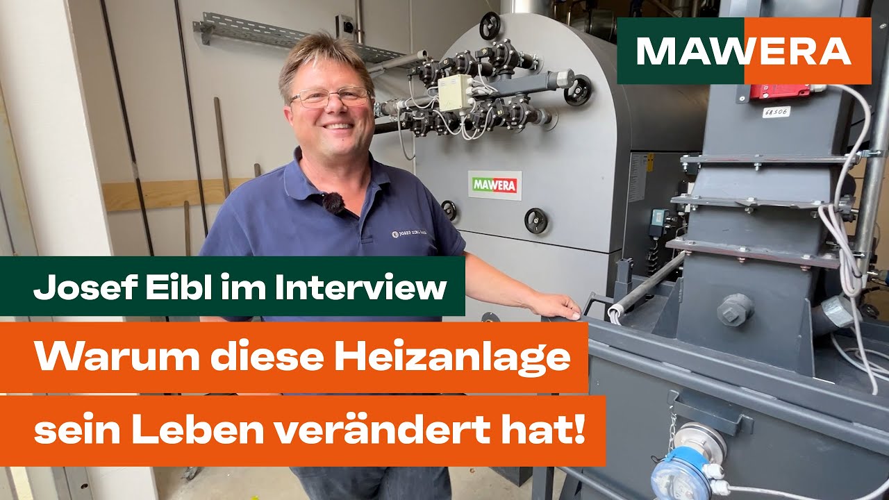 Josef Eibl stellt seine MAWERA Unterschubfeuerung in seinem Betrieb vor ...