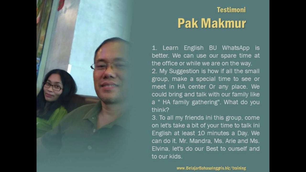 Testimoni Pak Makmur Hello America Whatsapp - YouTube