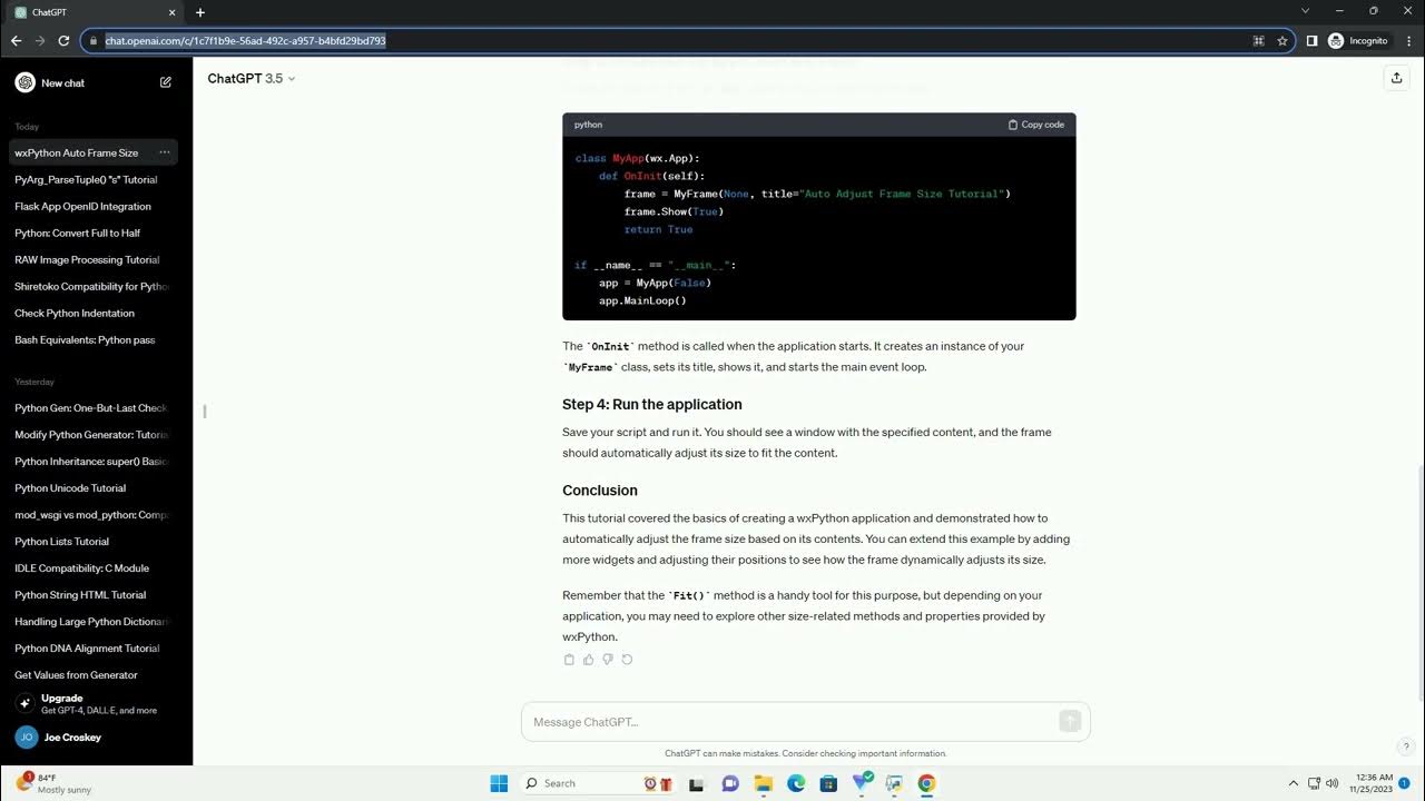 Automatically adjustment of wxPython Frame Size - YouTube