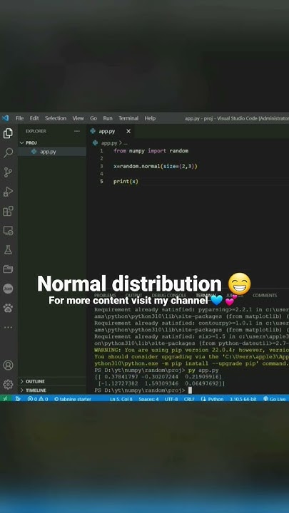 Normal Distribution Numpy Developer Programming Python Pythonprogramming Numpy