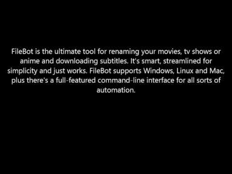 Download FileBot Here! Rename Movies, TV Shows and Add Subtitles Software - YouTube