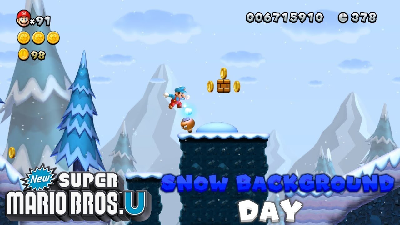 Snow [DAY] | NSMBU Custom BG - YouTube