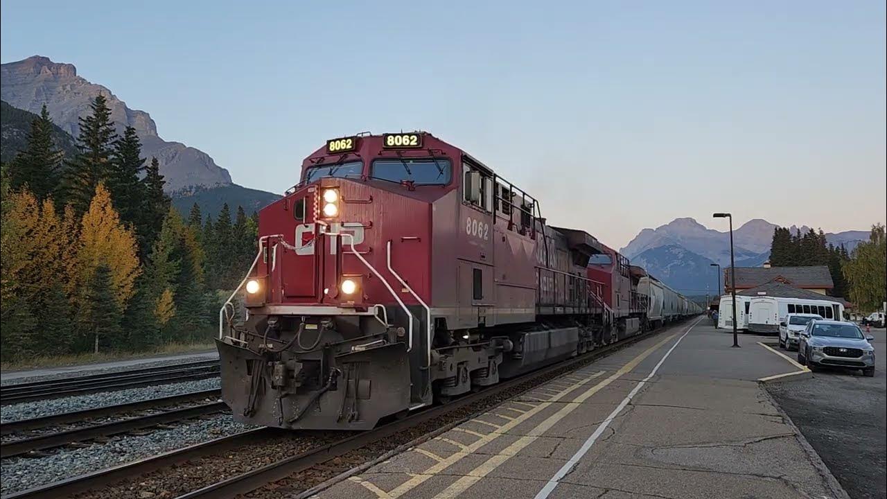 UP SD70AH 8870! CP Train 301 westbound @ Banff, Alberta Mile 82.1 Laggan Subdivision October 1 ...