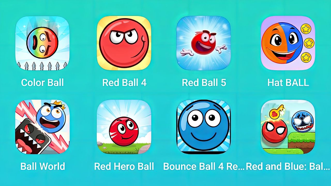 Color Ball, Red Ball 4, Red Ball 5, Hat Ball, Ball World, Red Hero Ball ...