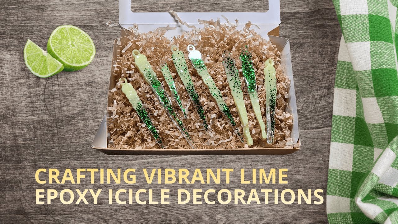 Epoxy Resin Icicle Ornaments in Lime Color. Full DIY Process - YouTube