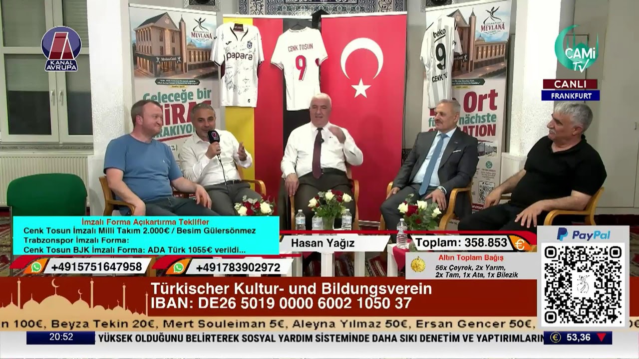 FRANKFURT MEVLANA CAMİİ ONLINE BAĞIŞ KAMPANYASI | Kanal Avrupa - YouTube