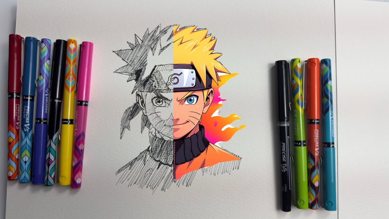 Naruto Uzumaki: An Epic Ink Drawing || 【ASMR】 - YouTube