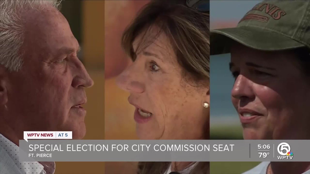 Voters cast ballots for new city commissioner in Fort Pierce - YouTube