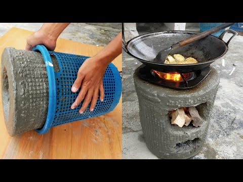 CREATIVE AND SIMPLE , How To Make A Firewood Stove From A Plastic Waste ...
