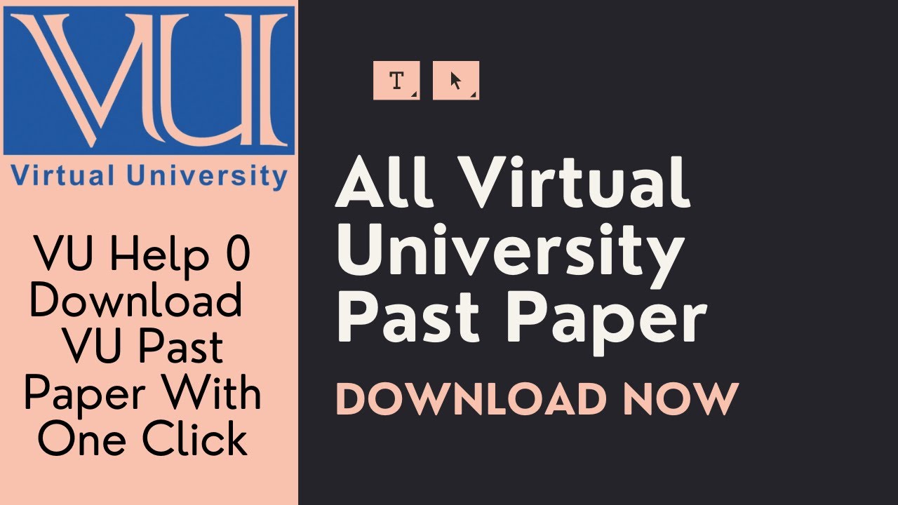 How to download Virtual University Past Paper with One Click - YouTube