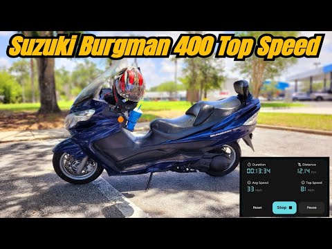 Suzuki Burgman 400 Top Speed Before Modification - YouTube