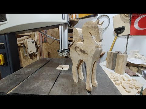 HAİS MJ 14 Şerit Testere ile Ahşap At Heykeli Yapımı.  #wood #woodworking #hais