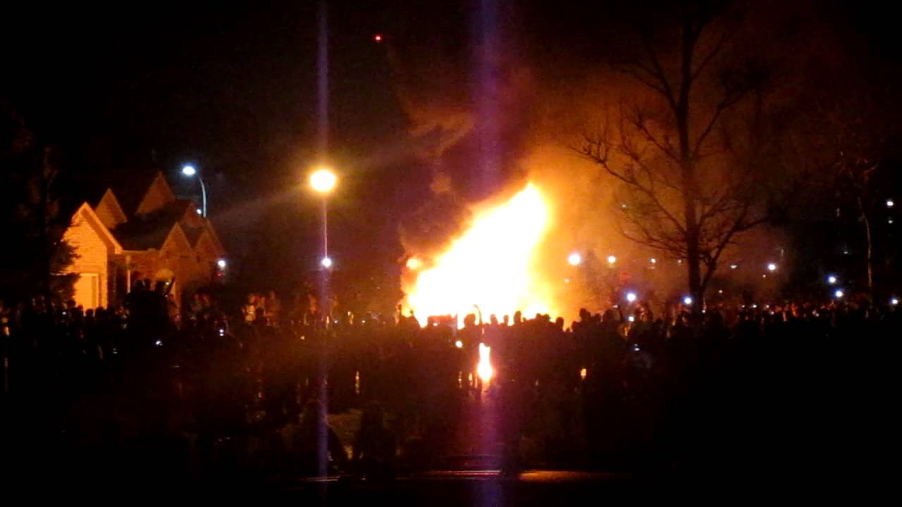 Riot and car explosion on Fleming March 17,2012 - YouTube
