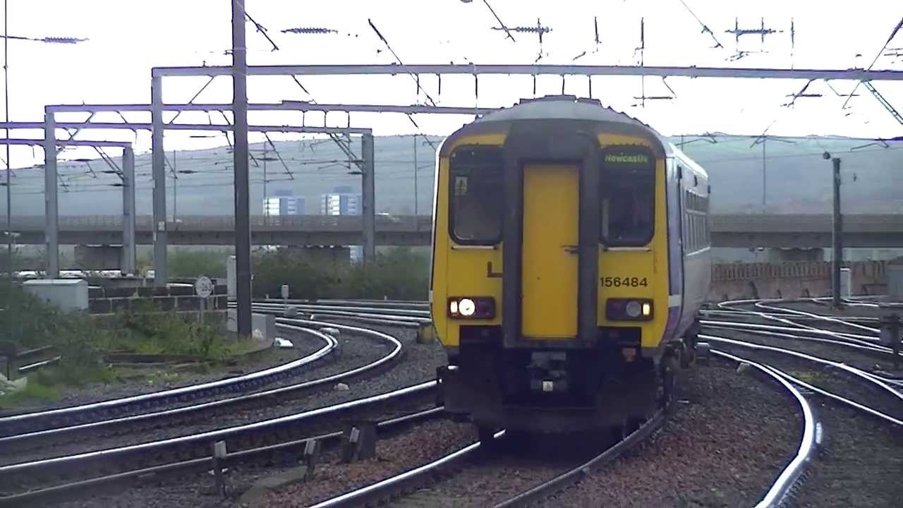 Northern Rail Class 156 484 enters Newcastle - YouTube