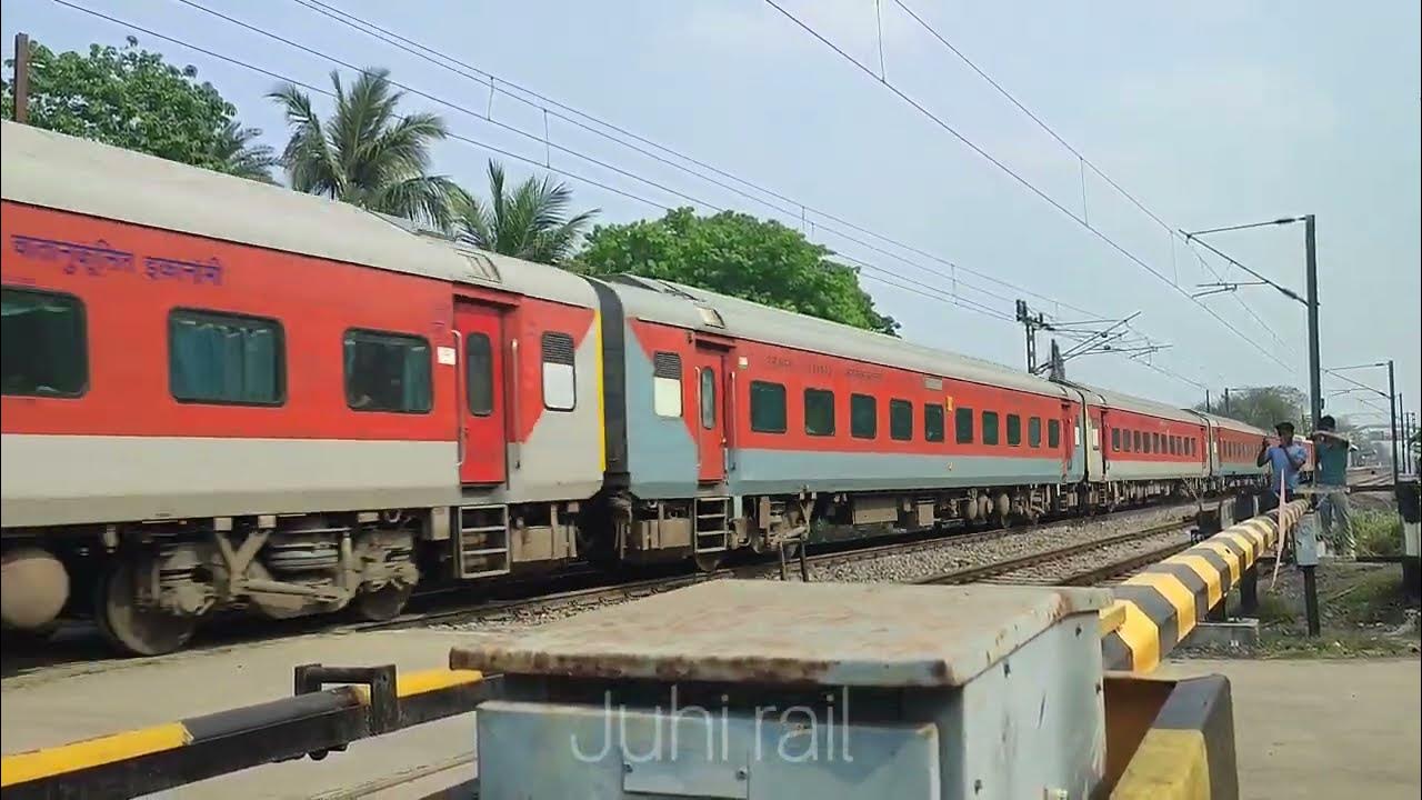 Garib Rath express at High speed and local trains furious skipped Railgate - YouTube