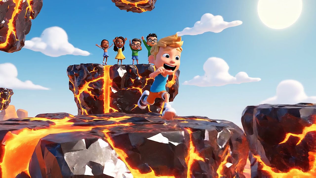 Roblox Funny Kid Jumped Over Lava Filled Platform | Kids Songs ...