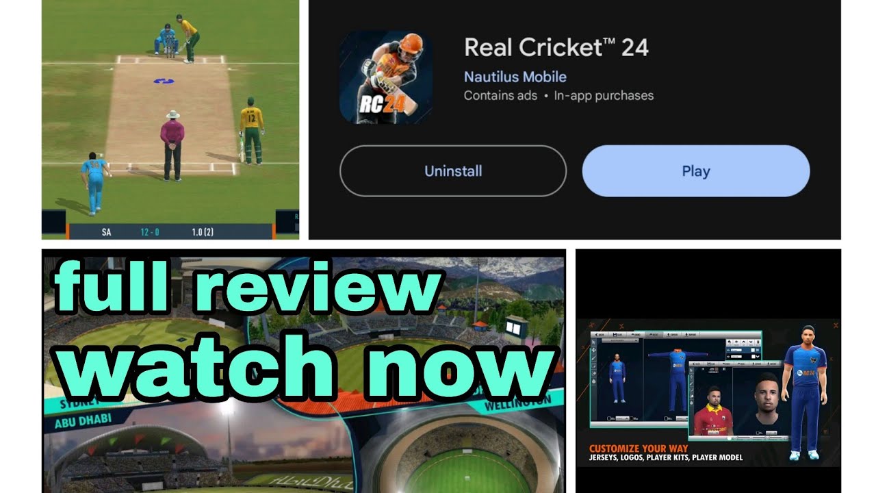 real cricket 24 full review jersey + all tournaments + gameplay #rc24 ...