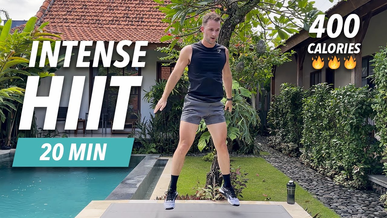 20 Min Fat Burning HIIT Workout - Full body Cardio, No Equipment | Burn ...