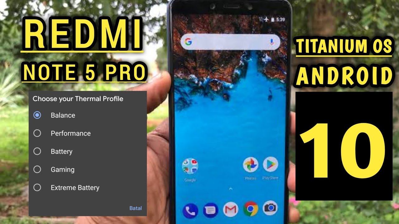 Titanium OS Android 10 Redmi Note 5 Pro Whyred - YouTube