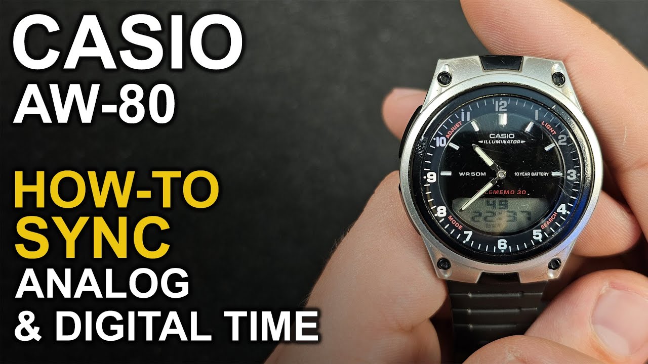 Casio AW-80 - Adjusting watch hands - Module 2747 - YouTube