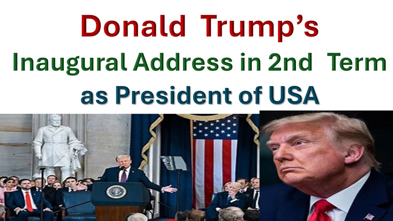 Full Speech of Donald Trump after taking Oath as USA President in 2nd ...